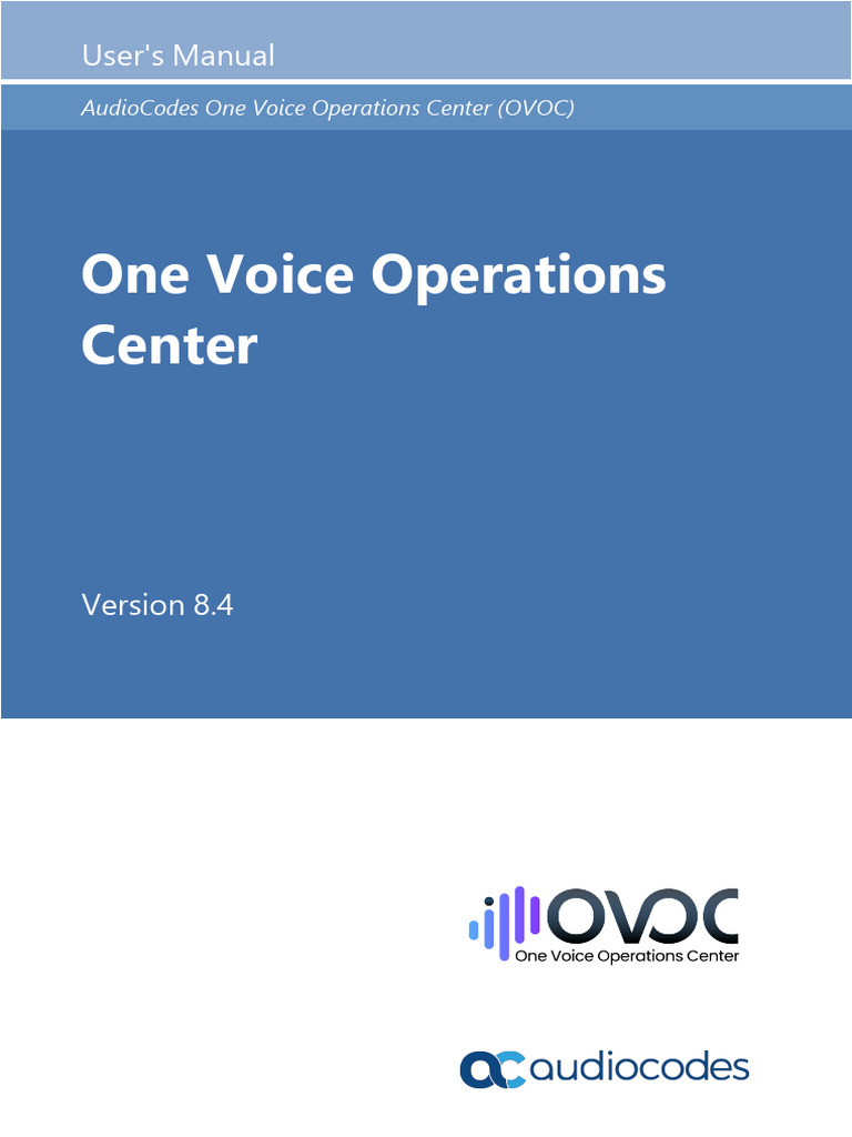 One Voice Operations Center Ovoc Users Manual Ver 84 | PDF | Computer ...