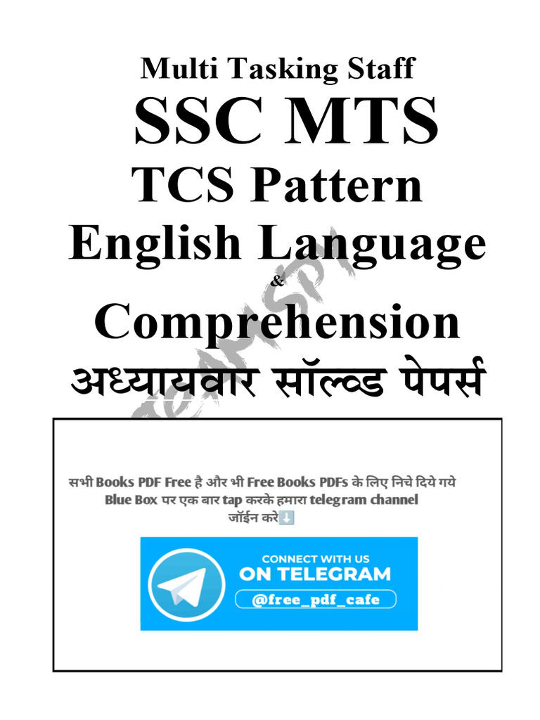 SSC MTS English Language Guide | PDF | Cognition