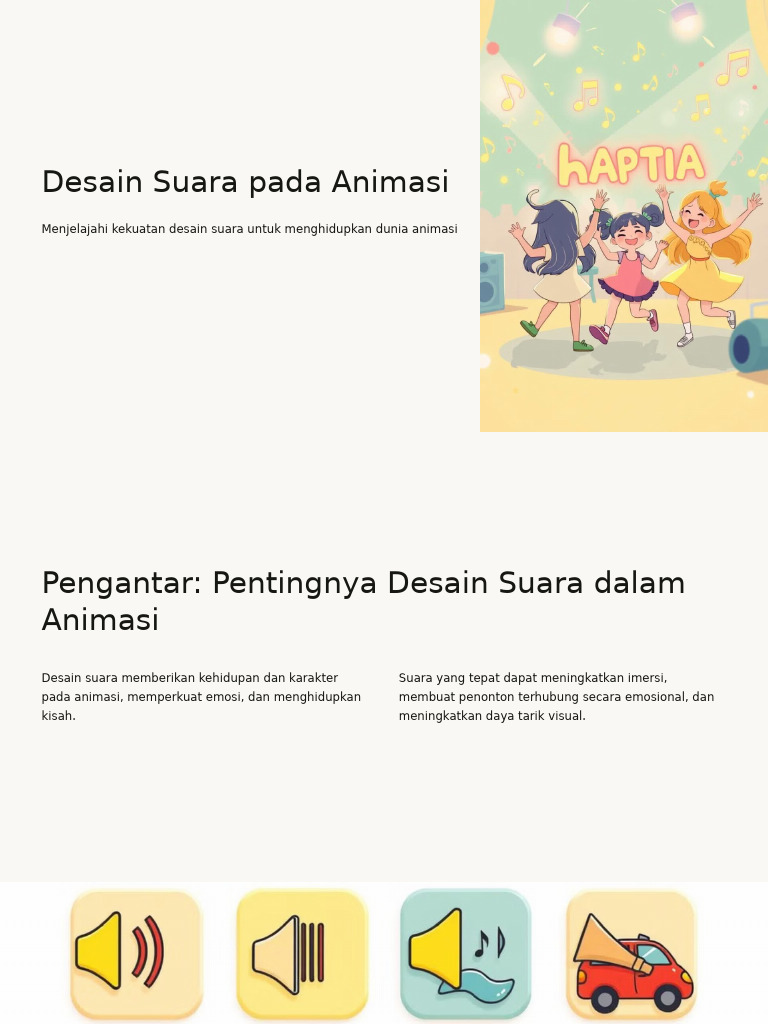 Desain Suara Pada Animasi | PDF