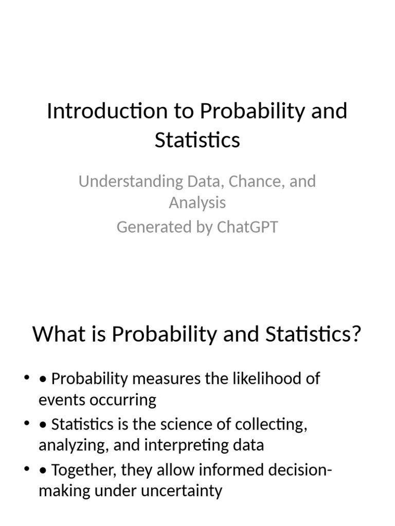 Probability and Statistics Essentials | PDF