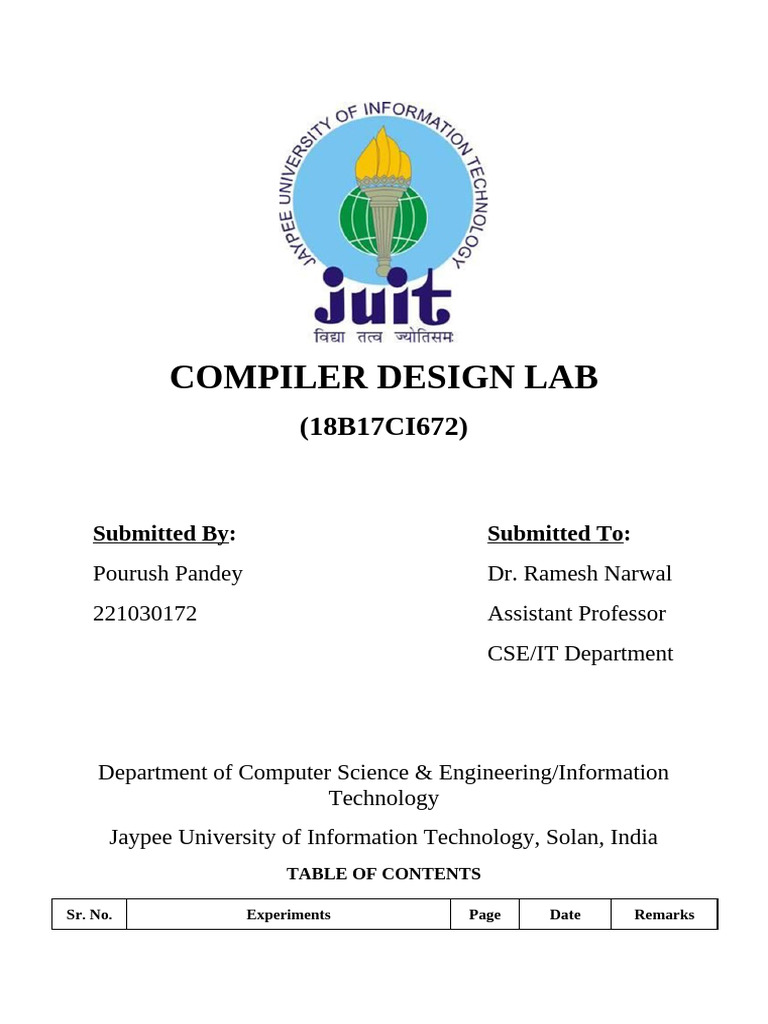 Compiler Experiments-1 | PDF | Syntax | Computing