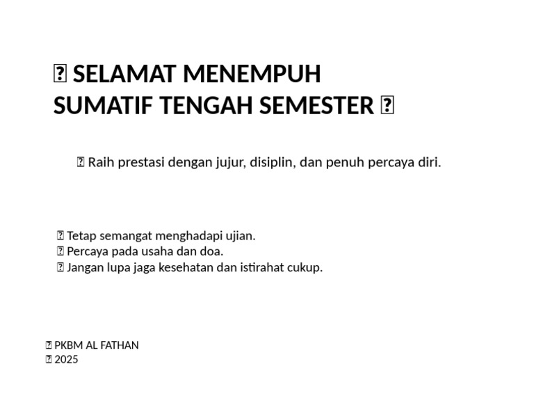 Flyer Selamat UTS | PDF