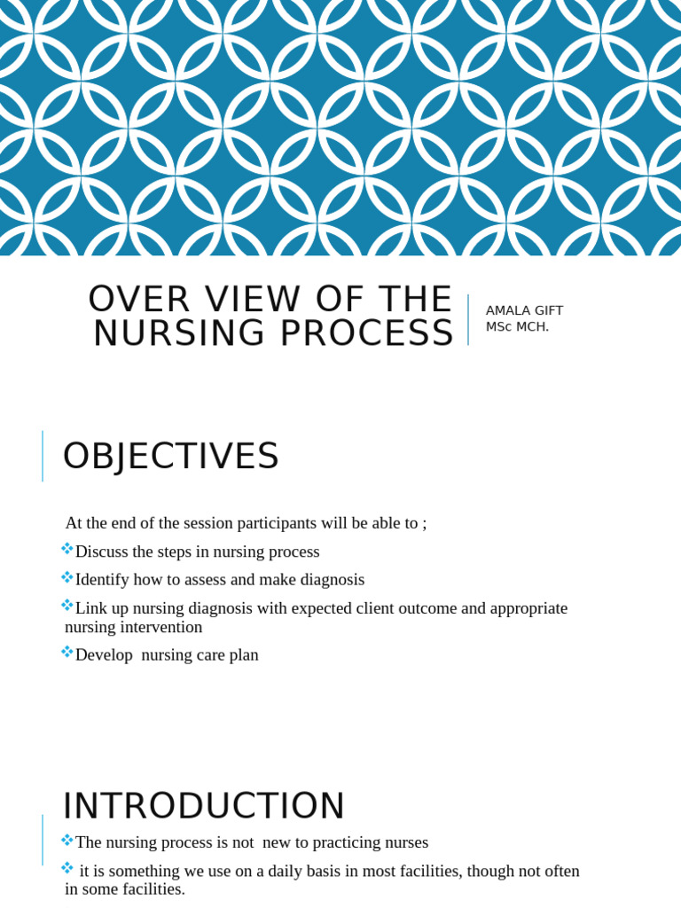 Over View of The Nursing Process | PDF | Medical Diagnosis | Nursing