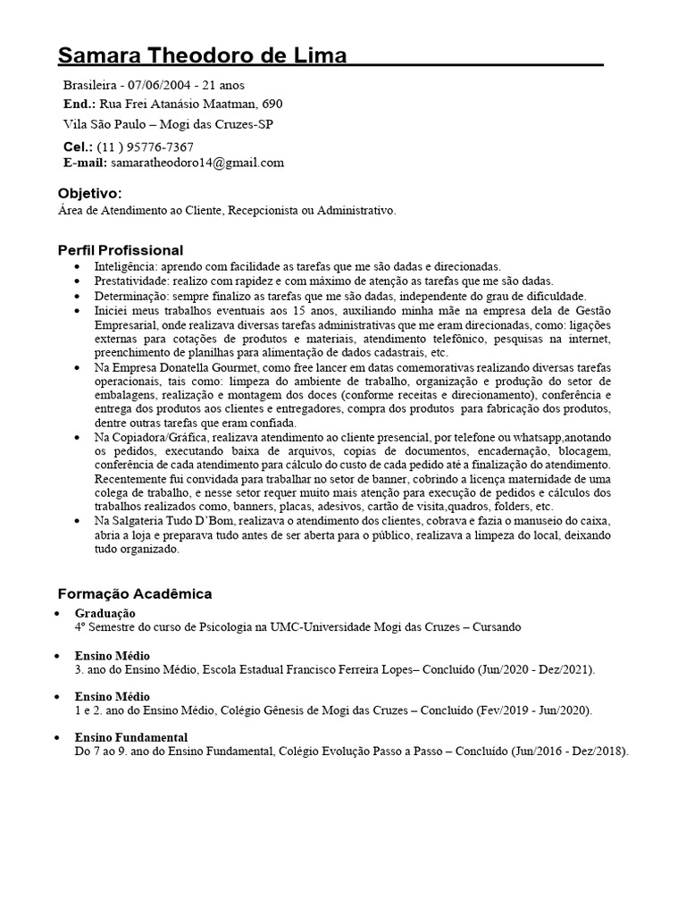 Samara Theodoro de Lima | PDF