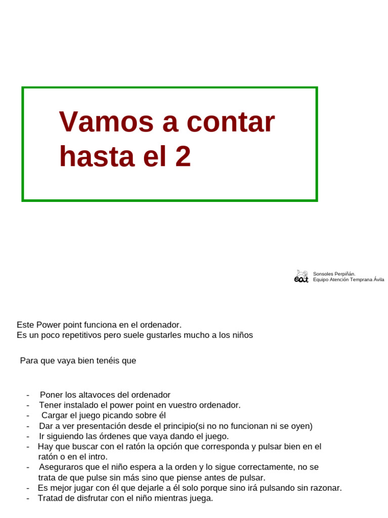 Contar Hasta 2 | PDF