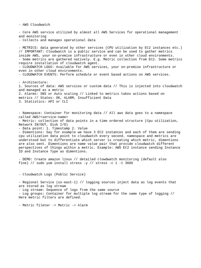 AWS CloudWatch | PDF