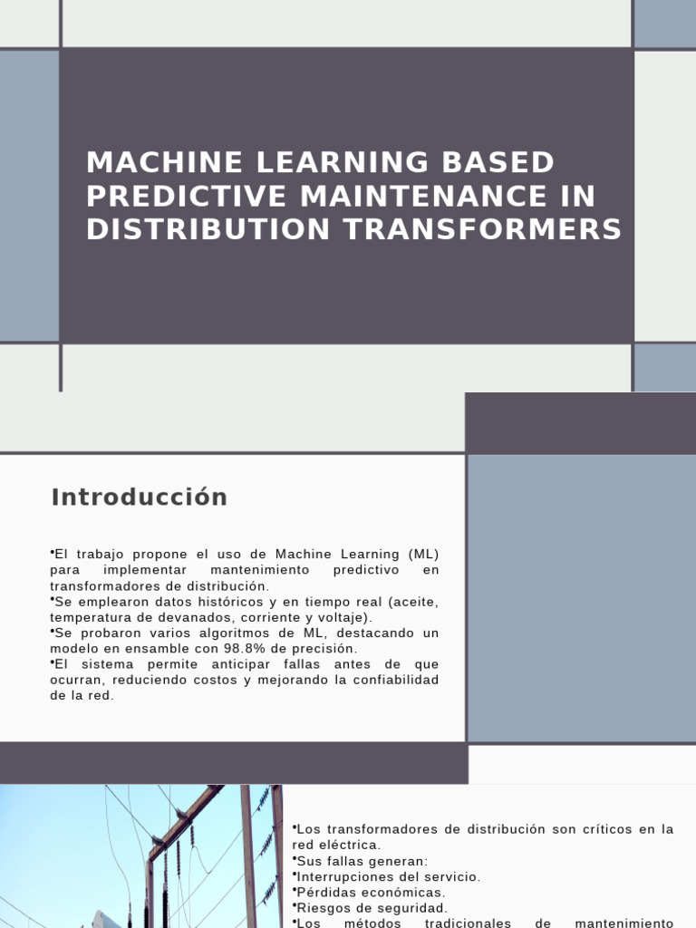 Machine Learning Based Predictive Maintenance in Distribution ...
