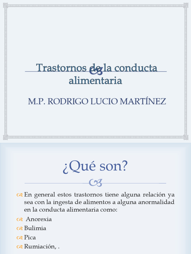 Trastornos de la Conducta Alimentaria | PDF | Trastorno por atracón ...