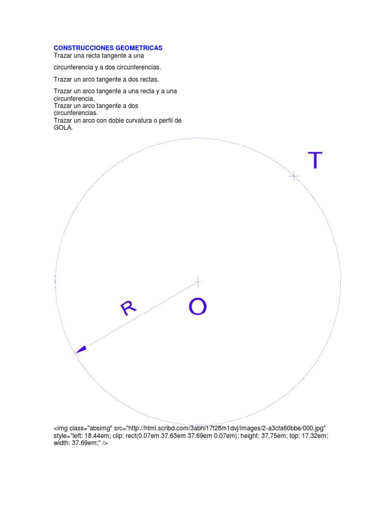 Construcciones Geometricas | PDF | Tangente | Circulo