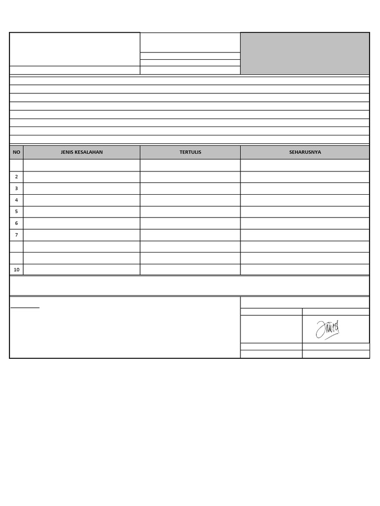 Form Koreksi Data | PDF