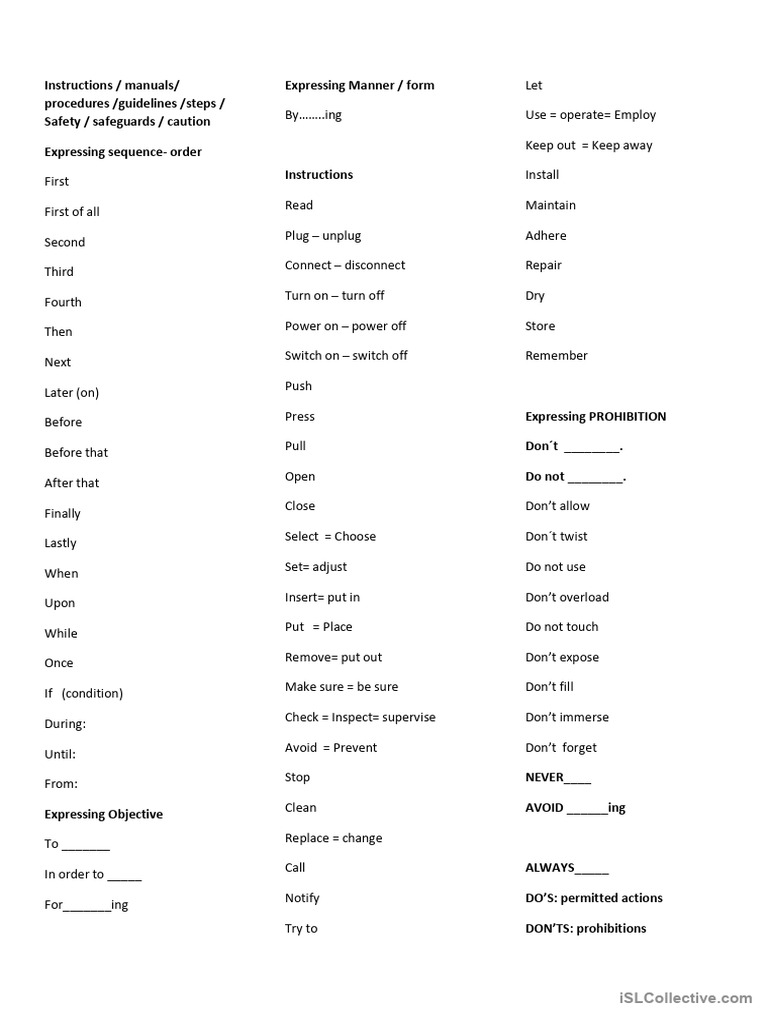 Sequence Verbs | PDF