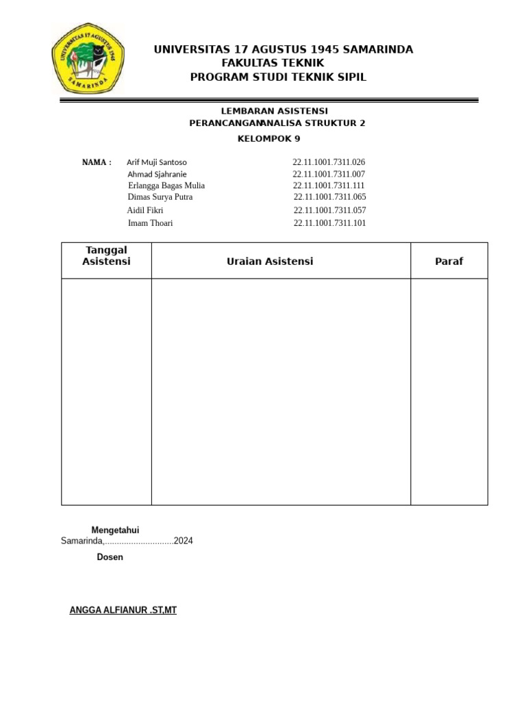 Lembar_asistensi Anstruk 2 | PDF