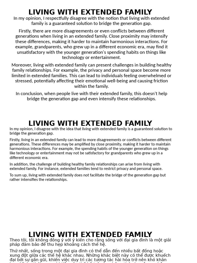 Living With Extended Family | PDF