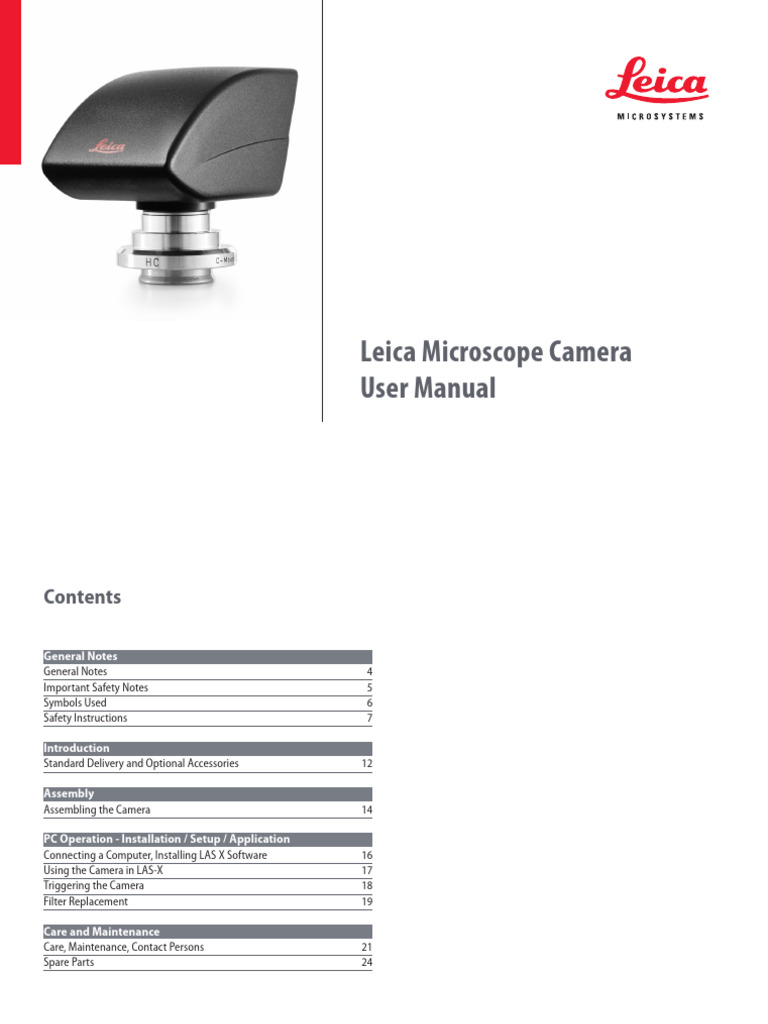 Leica Microscope Camera User Manual | PDF | Personal Computers | Camera