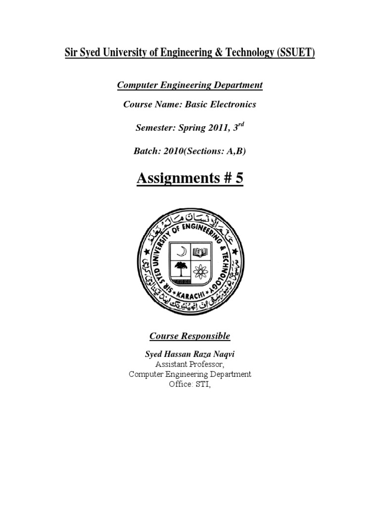Assignment 5 | PDF | Semiconductor Devices | Electrical Engineering