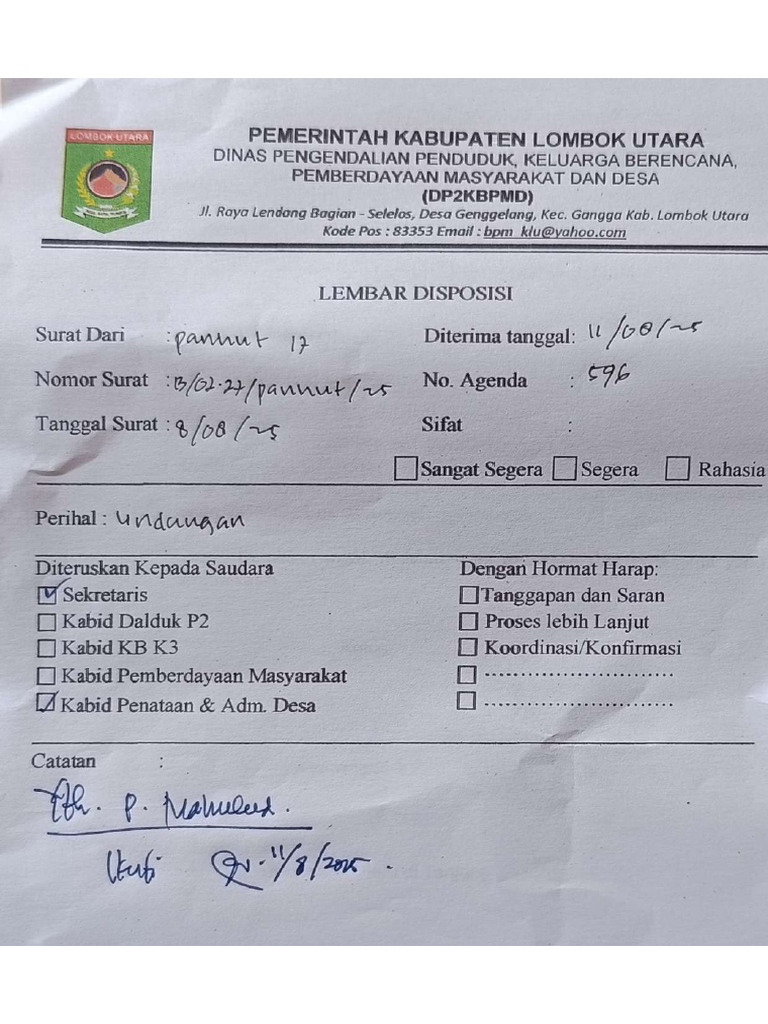 Jadwal Penilaian Lomba Poskamling | PDF