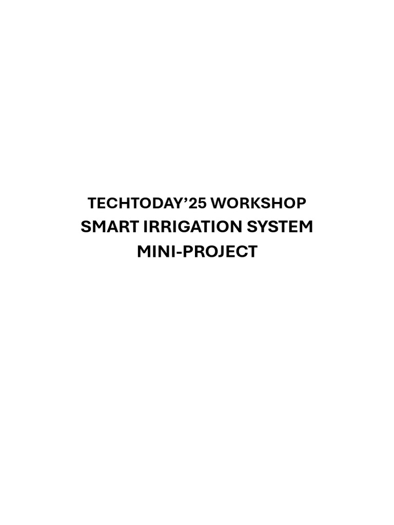 Smart Irrigation System | PDF