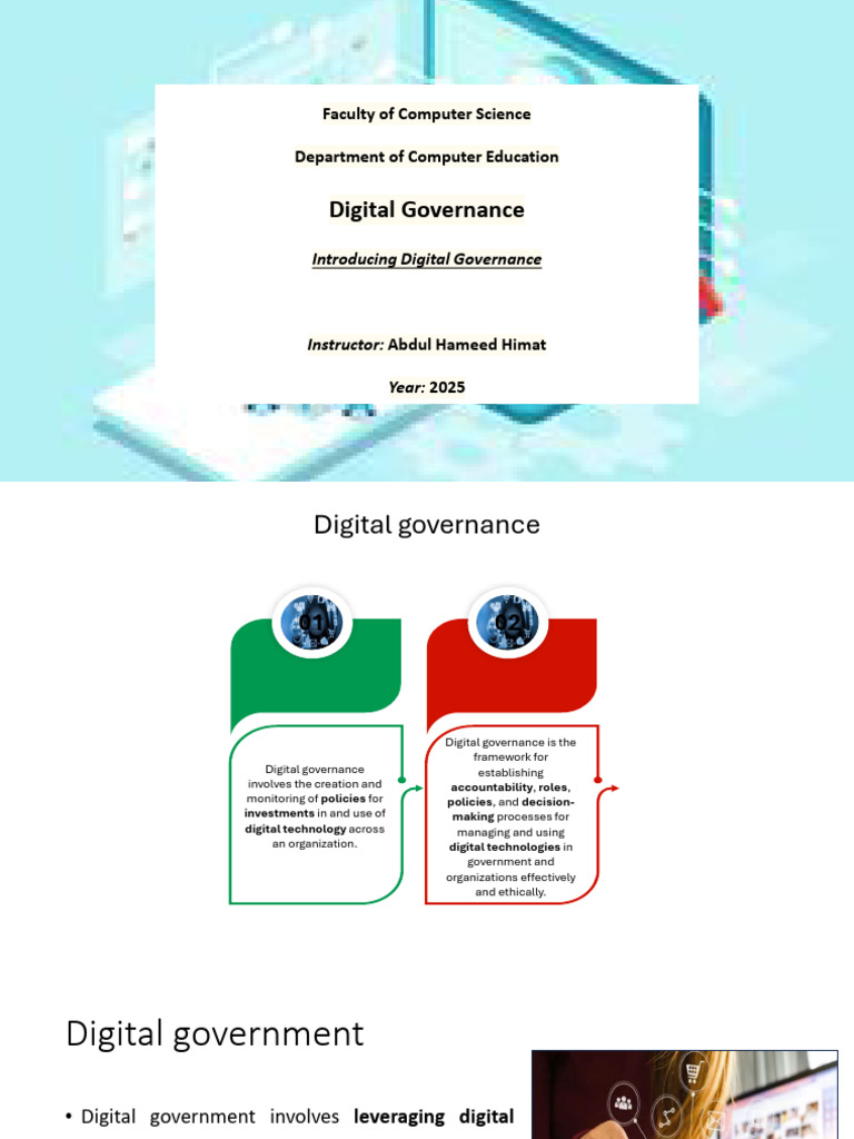 Strategic Digital Governance Overview | PDF | Governance | Risk
