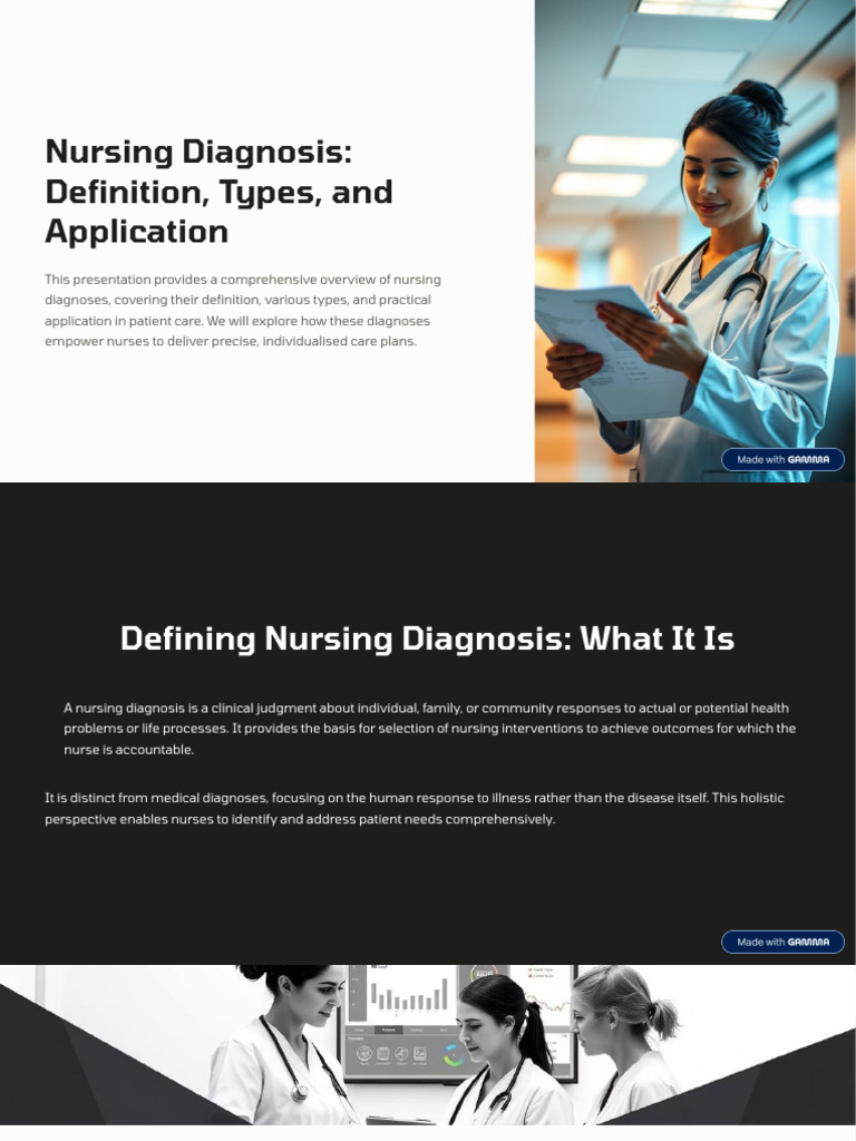 Nursing Diagnosis Definition Types and Application | PDF | Medical ...