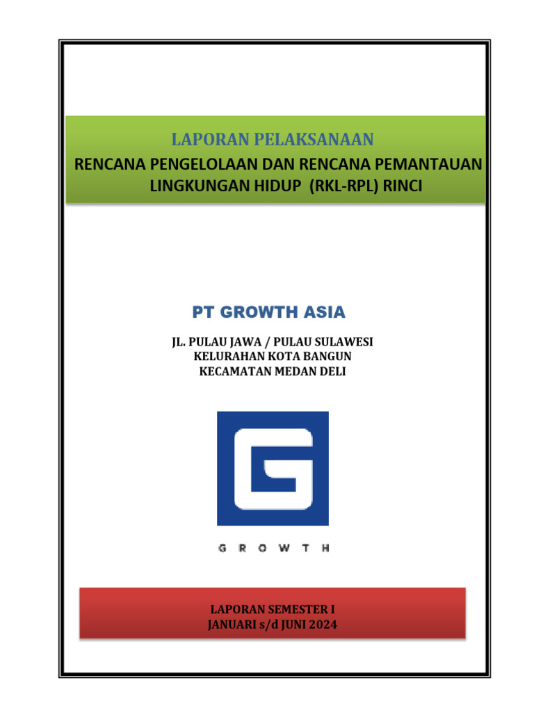 Laporan Pelaksanaan RKL RPL Rinci - Sem 1 2024 (Recovered) - Compressed | PDF