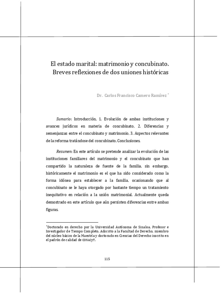Evolución del Matrimonio y Concubinato | PDF | Matrimonio | Divorcio