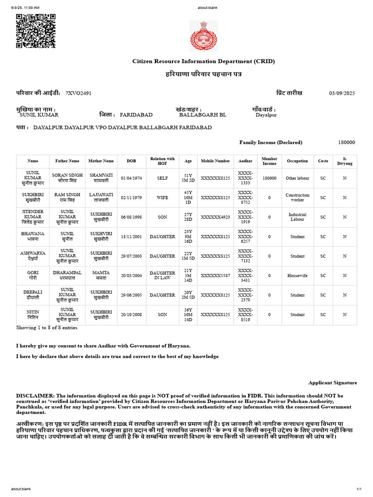 Jitender Family Id | PDF