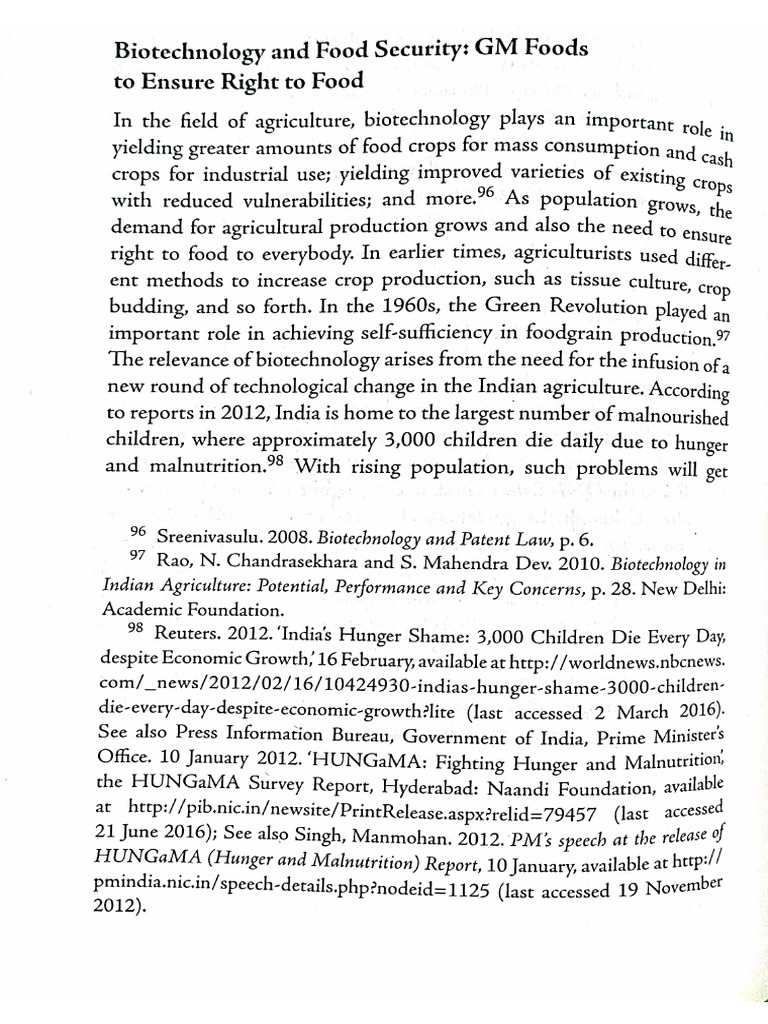GMO, Food Security | PDF