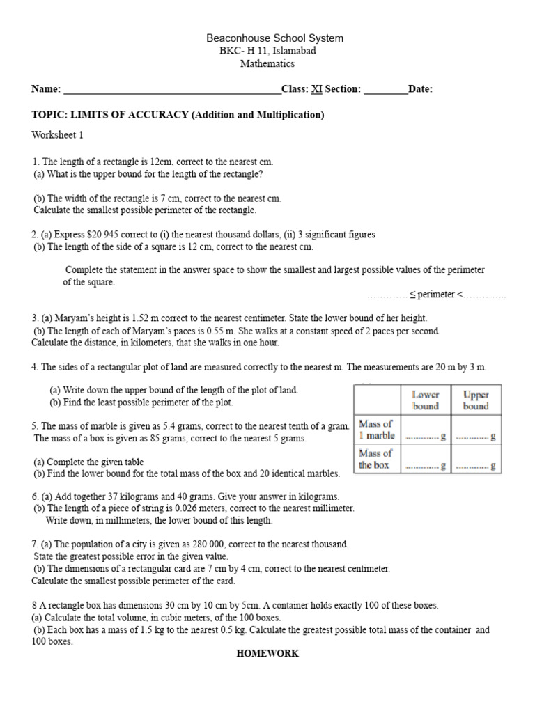 Limits of Accuracy 2025-26 | PDF | Mathematics