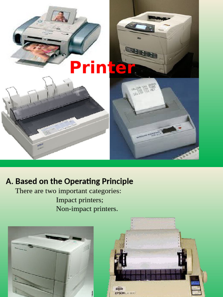 Overview of Printer Types and Functions | PDF | Printer (Computing ...