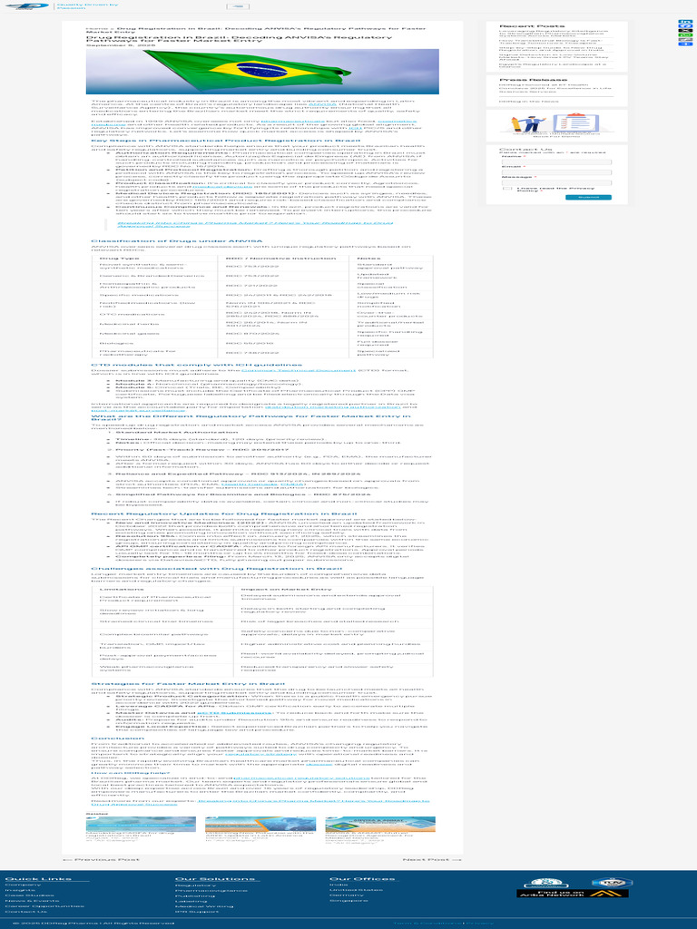 Drug Registration in Brazil | PDF | Clinical Trial | Food And Drug ...