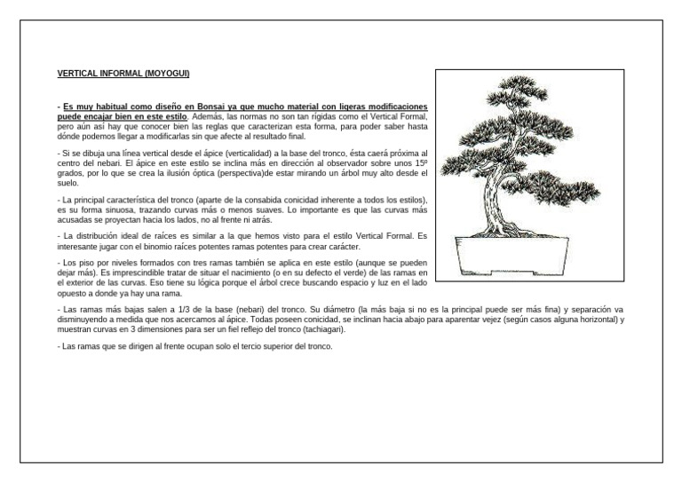 Diseño de Bonsai Moyogui Vertical | PDF