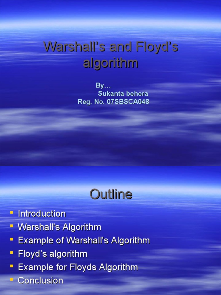 Wars Hall's and Floyd's Algorithm | PDF | Graph Theory | Discrete ...