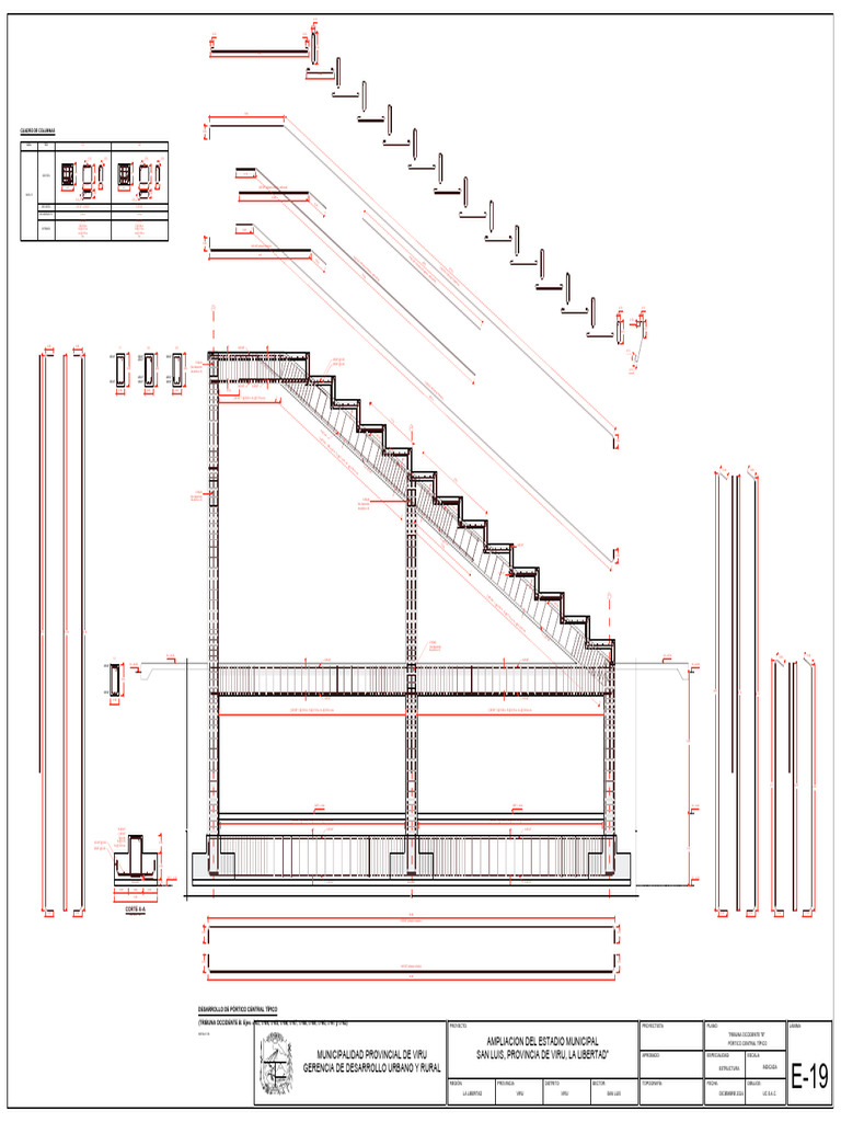 Estructura Pórtico Central Estadio San Luis | PDF