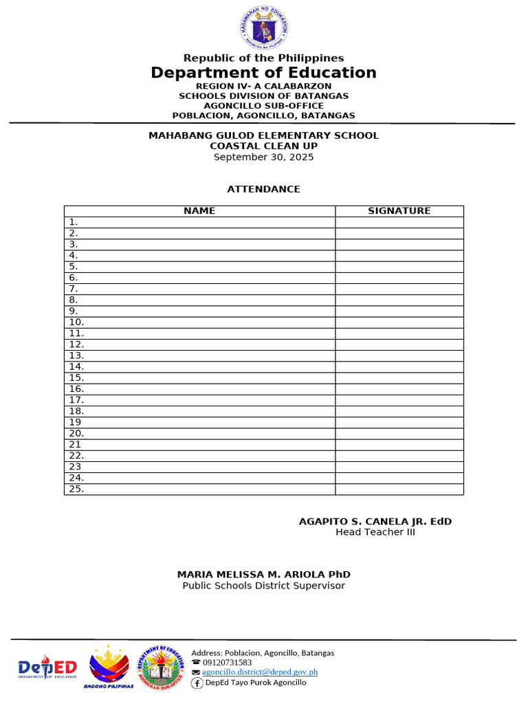 Official Sub Office Template | PDF