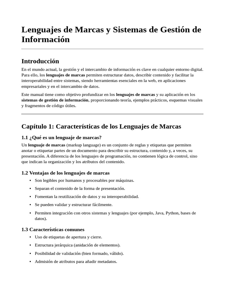 Lenguaje de Marcas | PDF | Xml | Lenguaje de marcado