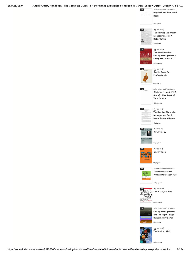 Juran's Quality Handbook PDF Guide | PDF