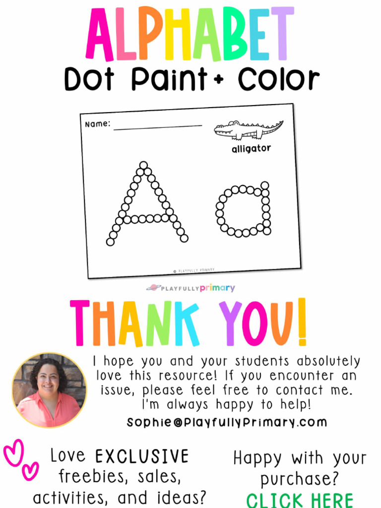Alphabet Dot Paint and Color | PDF