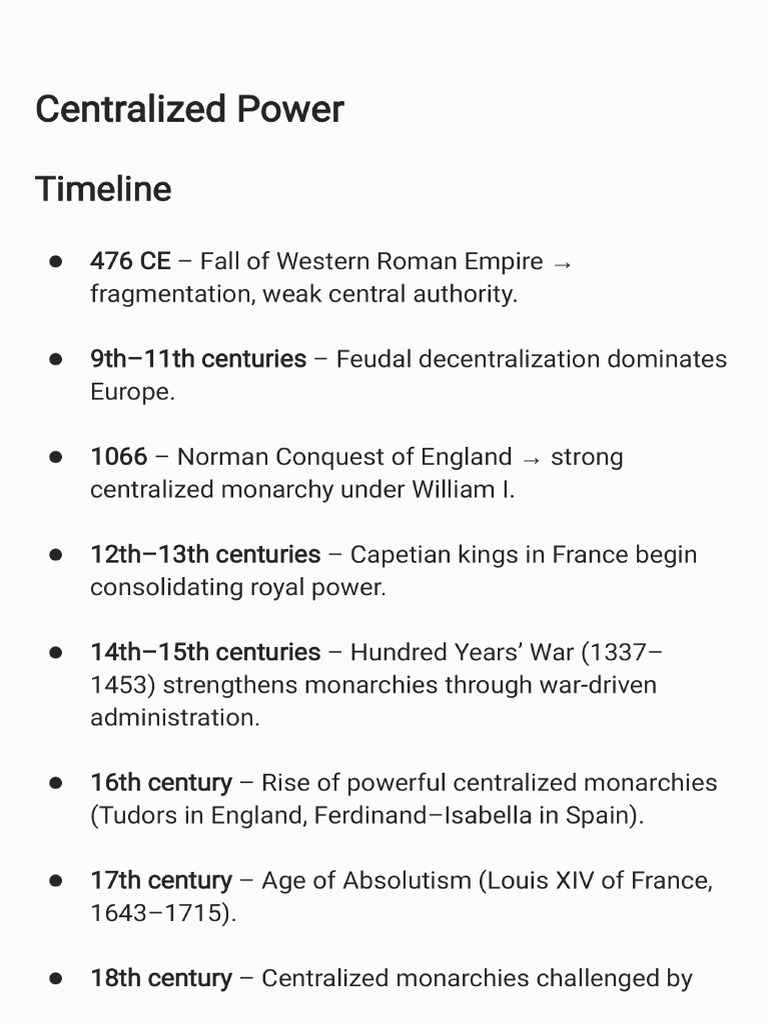 Centralized Power and Formation of Nation State - 250914 - 190113 | PDF
