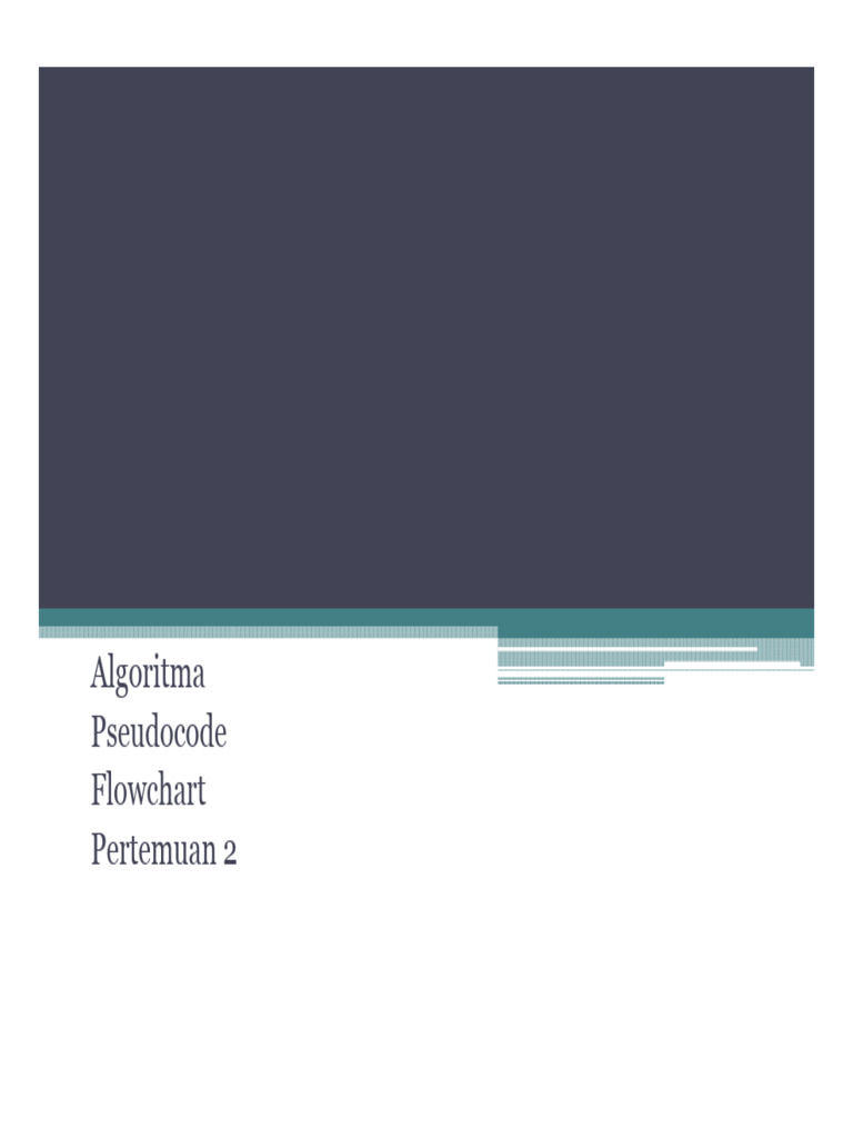 2 Algoritma Flowchart Pseudocode | PDF