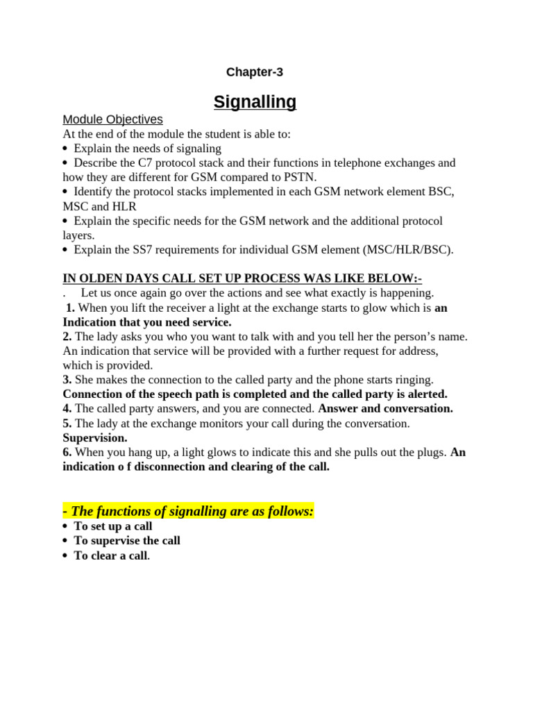 Understanding Signalling in GSM Networks | PDF | Network Architecture ...