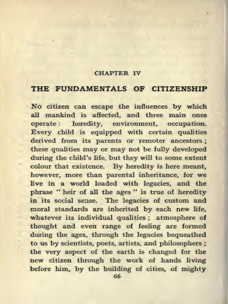 Fundamentals of Citizenship | PDF | Citizenship | Heredity