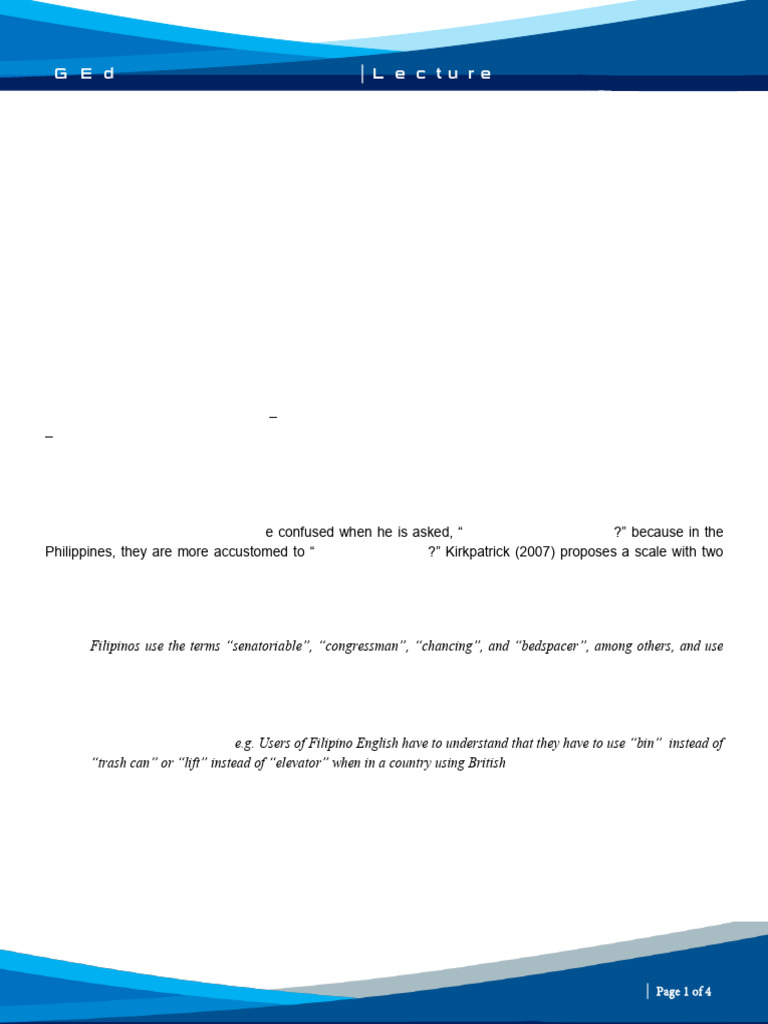 GED 106 Lecture 3 Evaluating Messages and Images of Different Text ...
