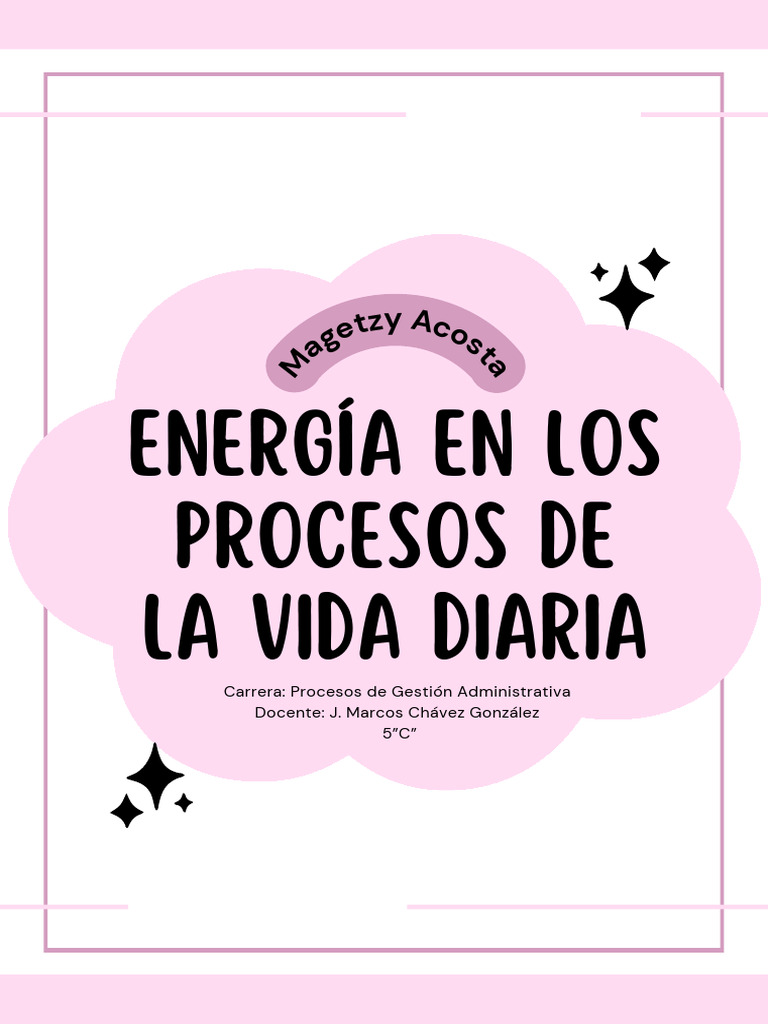 Documento A4 Portada Proyecto Creativo Infantil Sencillo Rosa y Blanco ...