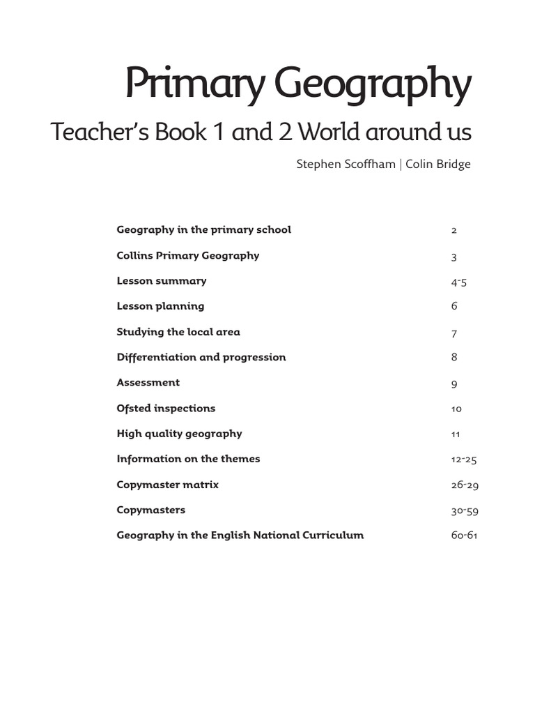 Primary Geography Curriculum Overview | PDF | Geography | Teachers