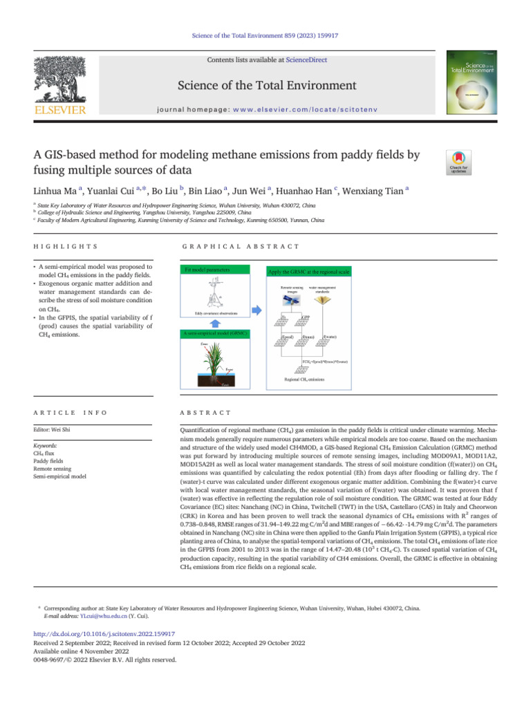 GSI Study Paddy Flux - Main | PDF | Greenhouse Gas | Infrared