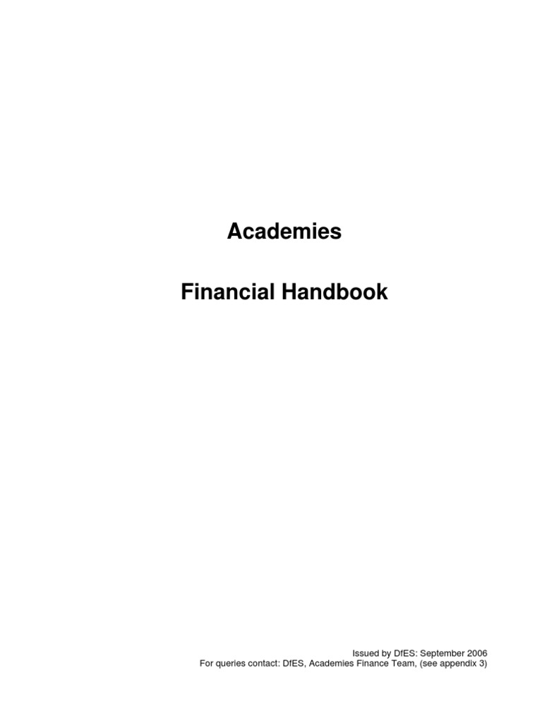 Ypla Academies Financial Handbook GN Nov06 | PDF | Board Of Directors ...