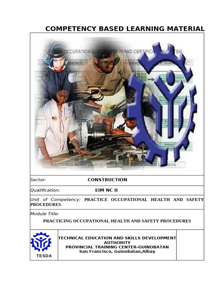 Basic 4. CBLM Ohs | PDF | Occupational Safety And Health | Hazards