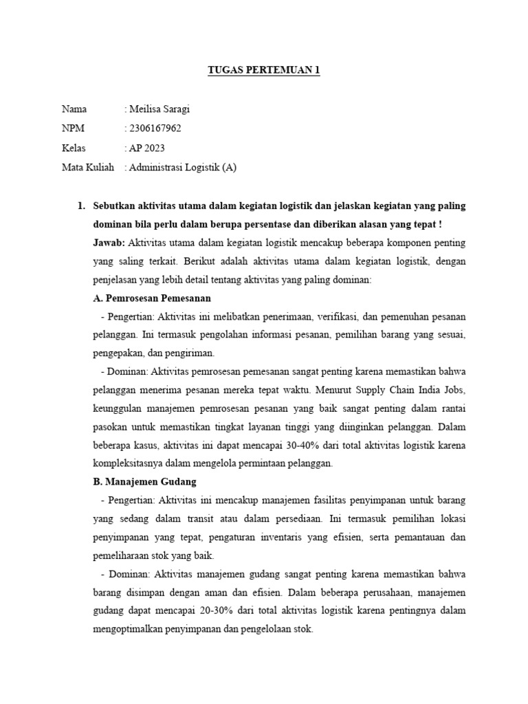 Meilisa Saragi - 2306167962 - AP 2023 A | PDF