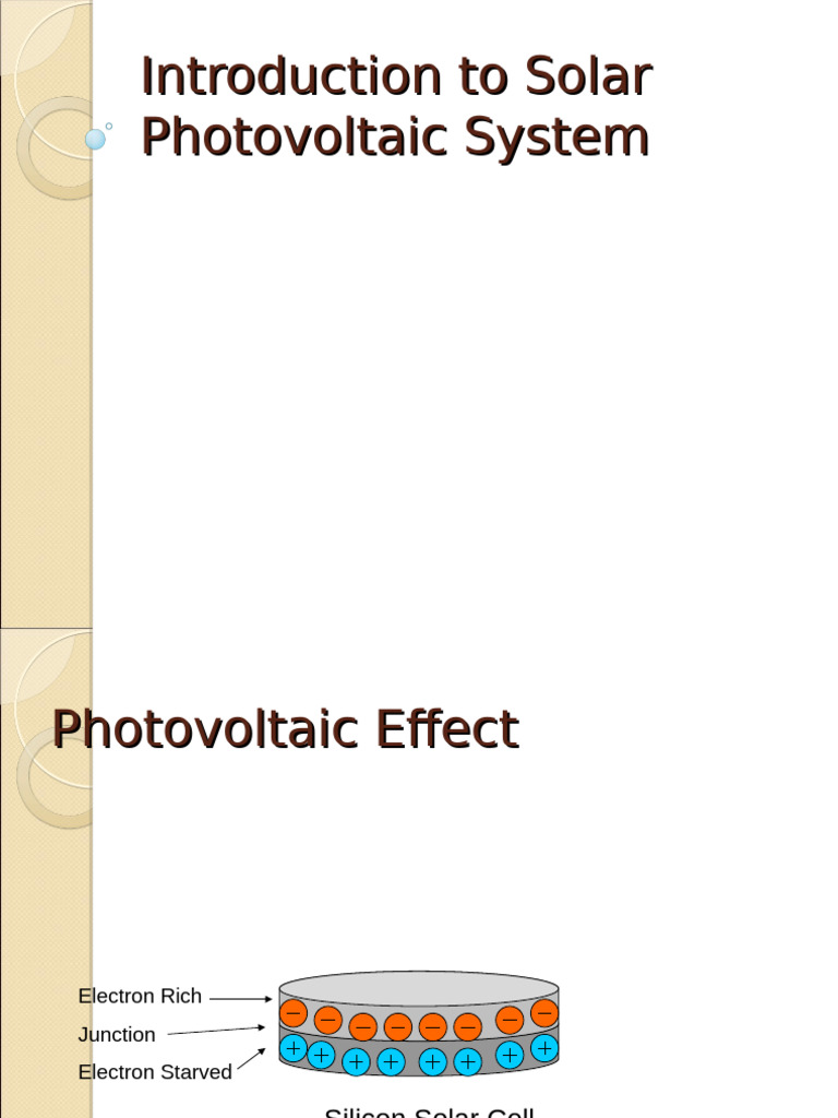 01 Introduction To Solar Photovoltaic System | PDF