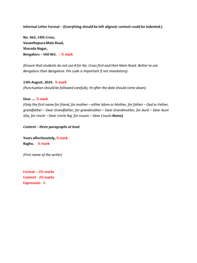Letter Writing Format | PDF